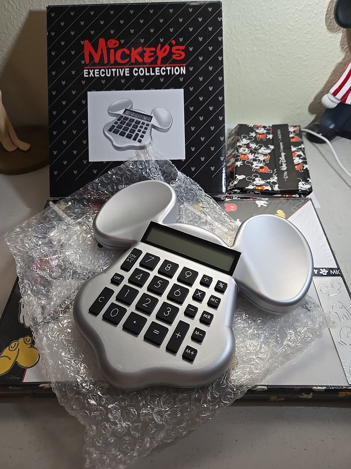 Mickey Mouse Grey Ears Desk Calculator By Mickey's Executive Collection ...