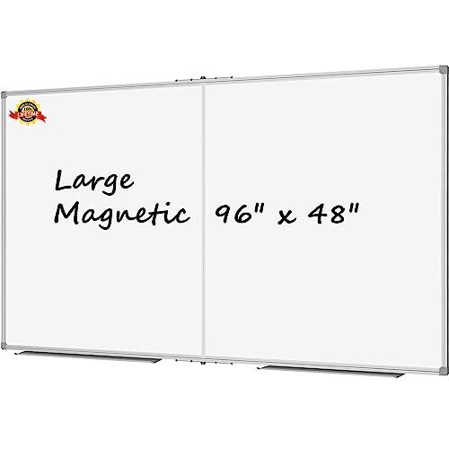 Large 96" x 48" Magnetic Dry Erase Board, Foldable Wall 96 x 48 Inch ...