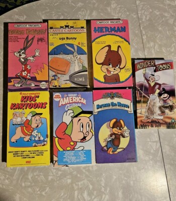 Bugs Bunny & Friends - VHS Lot of 7 - Cartoons Porky Daffy-Herman The ...