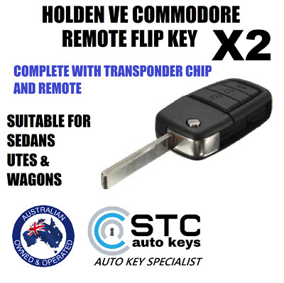 2 HOLDEN VE COMMODORE HSV OMEGA SSV SV6 REMOTE KEYS WITH TRANSPONDER ...