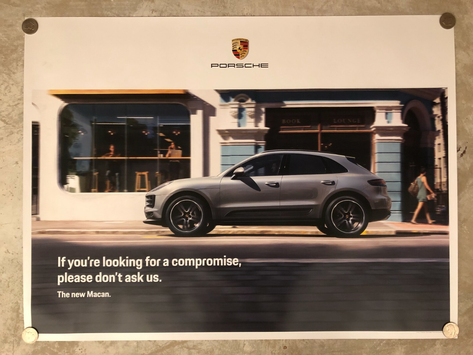 2018 Porsche Macan SUV "Compromise" Showroom Sales Advertising Poster ...