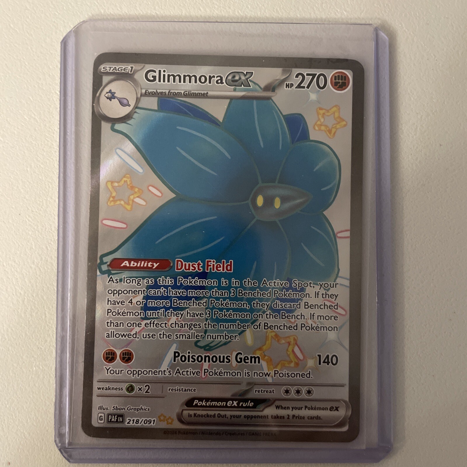 Glimmora ex 218/091 Shiny Ultra Rare Full Art - Pokemon TCG S&V Paldean ...
