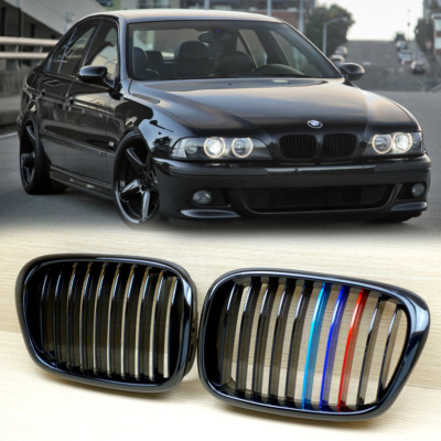 METAL TYPE M-COLOR BMW E39 SEDAN FRONT GRILLS GRILLE KIDNEY GLOSSY ...