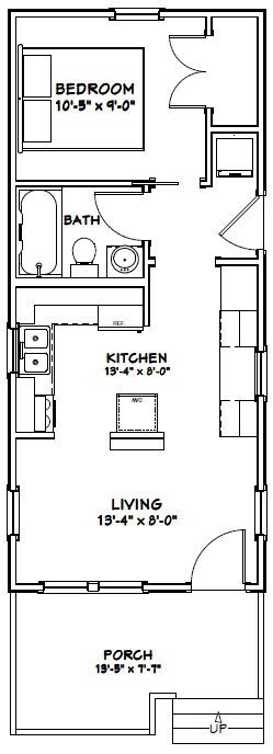 14x32 Tiny House -- 447 sq ft -- PDF FloorPlan -- Model 1O | eBay