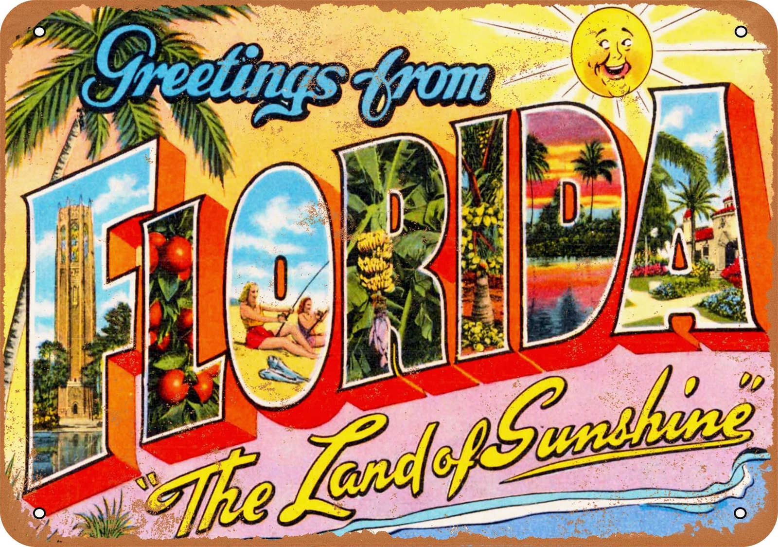METAL SIGN - Greetings from Florida - Vintage Look Reproduction | eBay