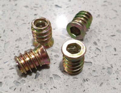 Threaded inserts/Knurls for Timber Chair & Table Legs (Set of 4 inserts ...
