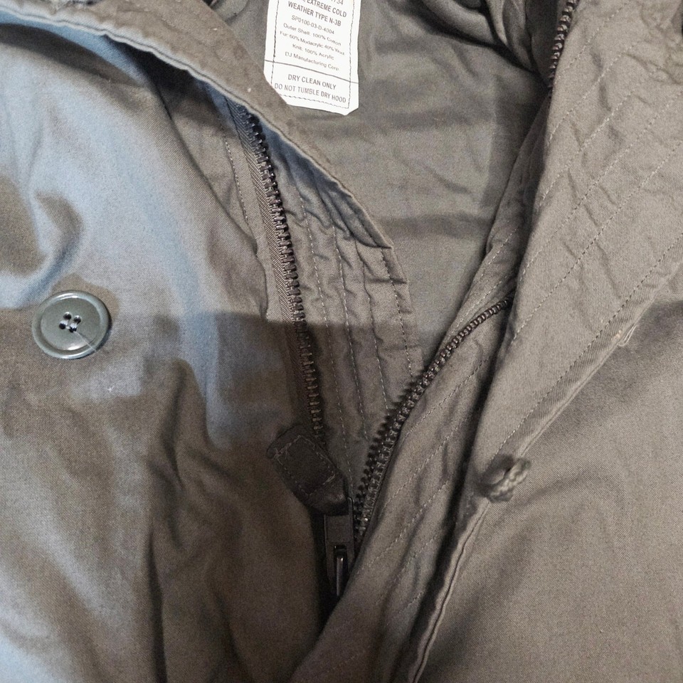 Vintage USAF Extreme Cold Weather N-3B Parka Coat Jacket Military ...