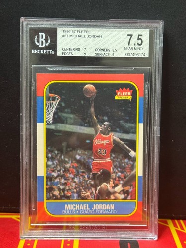 1986-87 Fleer Michael Jordan #57 (RC) Rookie - BGS 7.5 w Subs | eBay