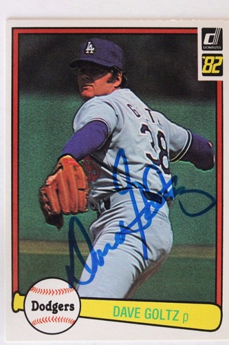 DAVE GOLTZ LA Dodgers Twins Autograph 1982 DONRUSS #604 Signed Card 16C ...