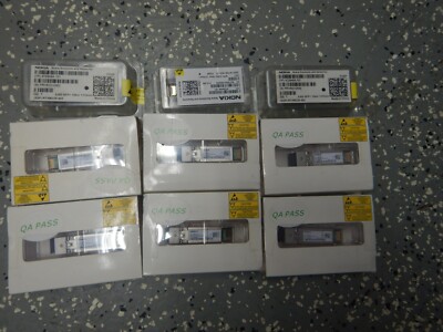 Lot of 9 Nokia Nokia 472949A. 9.8G 1310nm SM 10km SFP+ Module Fiber ...