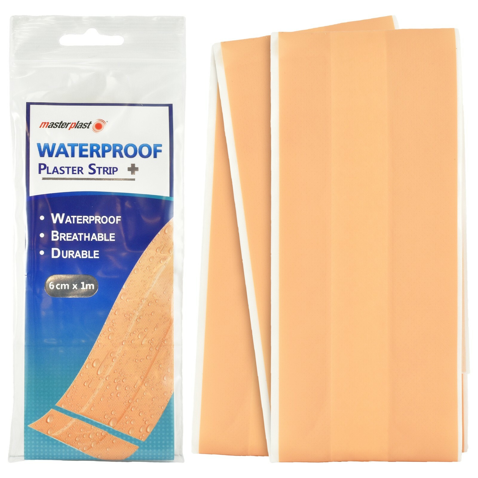 PREMIUM WATERPROOF PLASTER STRIP 6cm x 1m Long Roll Wound Dressing CUT ...