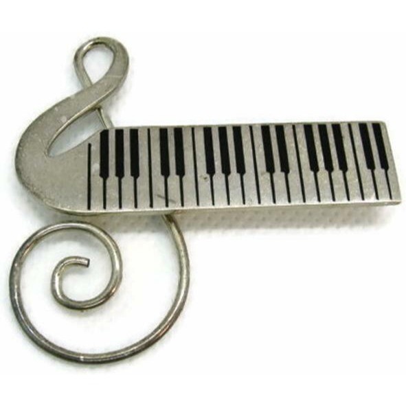 Large Keyboard Cleft Note Music Teacher Band Sterling… - Gem