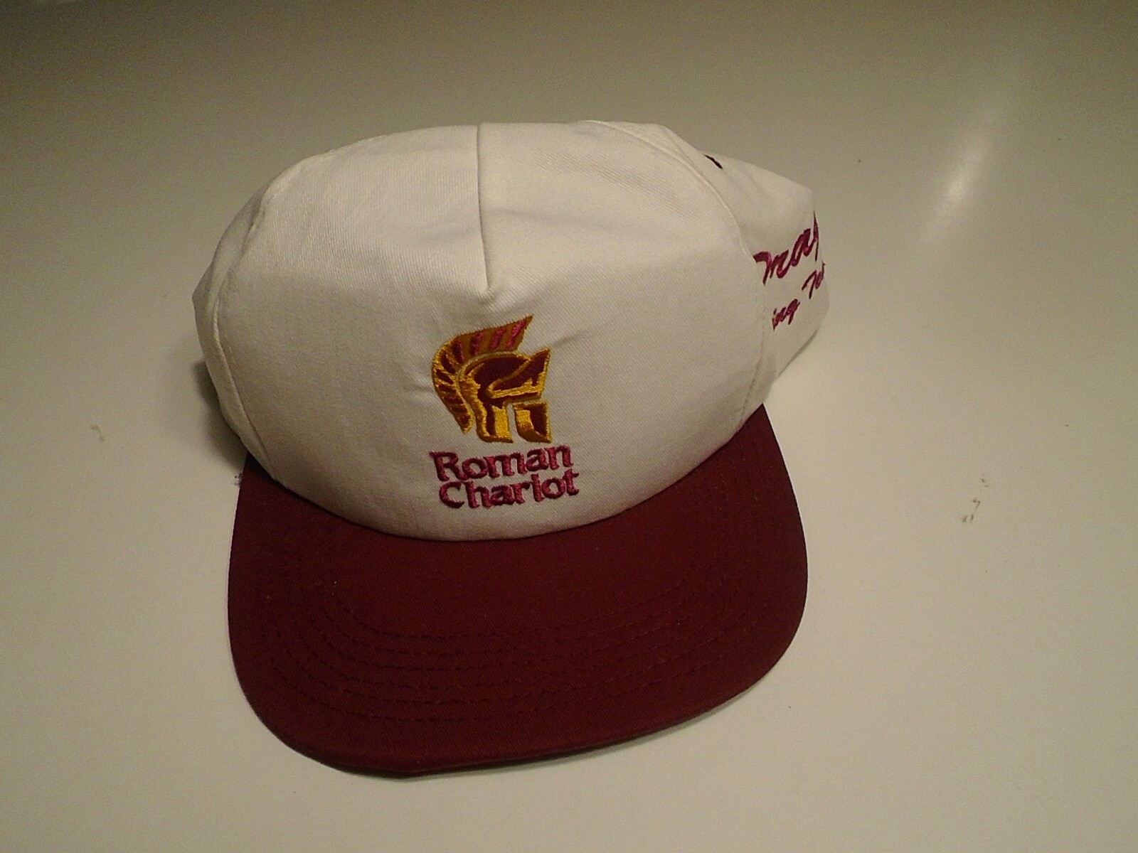 Vintage roman chariot drag racing team hat cap one si… - Gem