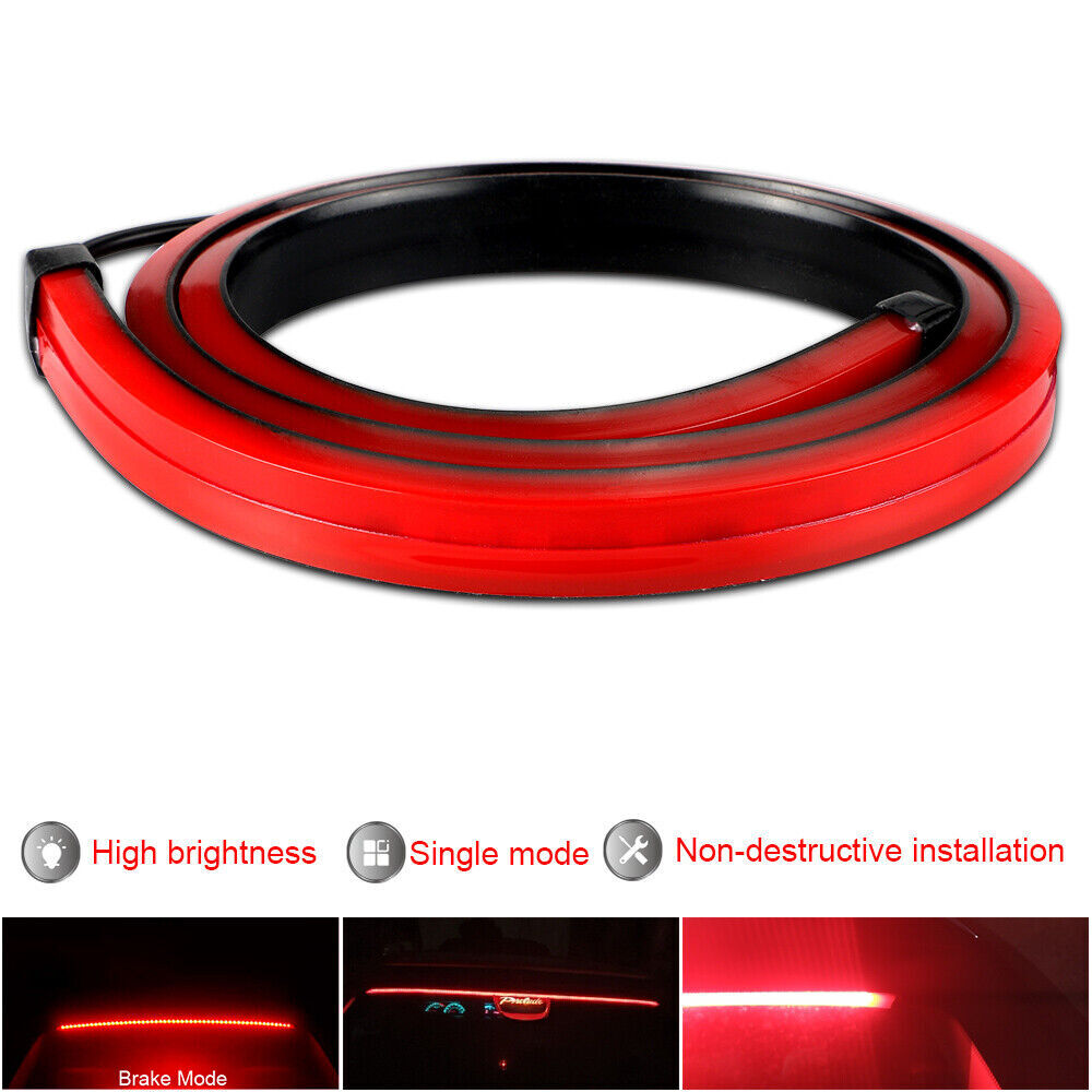 Universal Red LED High Mount Third Brake Stop Rear Tail Light Bar Strip ...