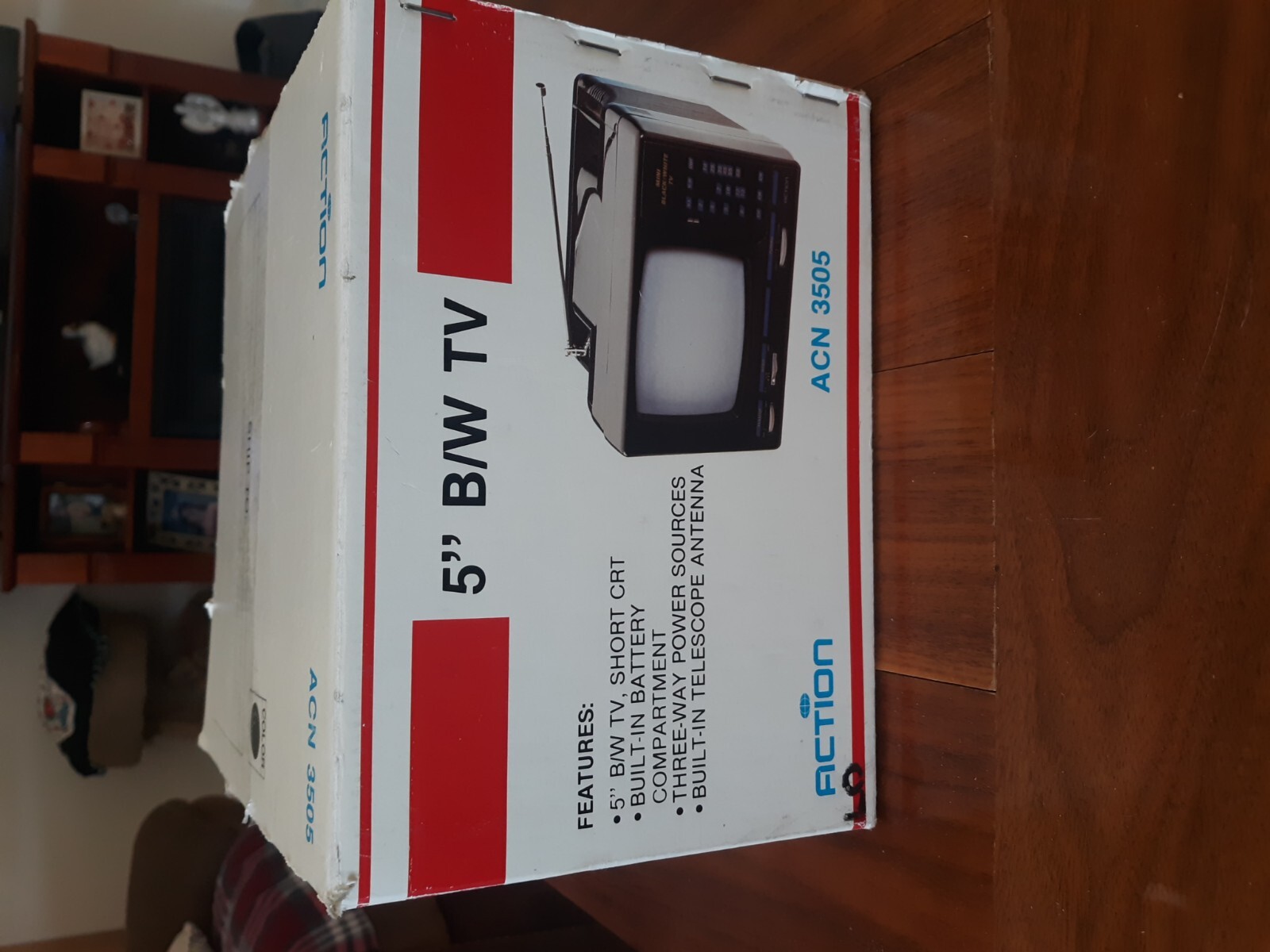 NEW Action 5" B/W TV Portable Television ACN 3505 Original Box DR | eBay