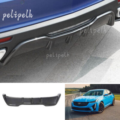For Cadillac CT5 2020-2023 Real Carbon Fiber Rear Bumper Diffuser Lip ...