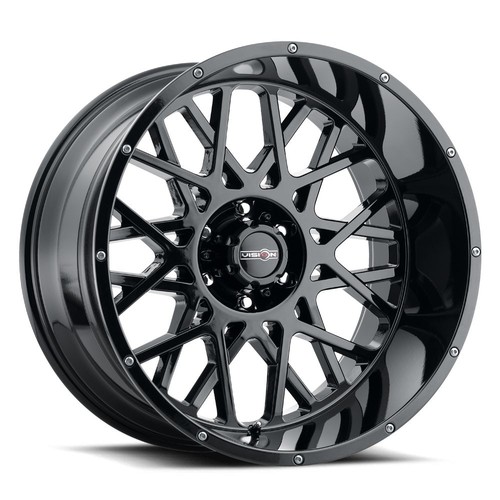 Vision 412 Rocker 20x9 6x5.5/6x139.7 10 Gloss Black Wheels(4) 106.2 20 ...