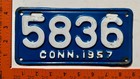 1957 Connecticut Motorcycle License plate | eBay