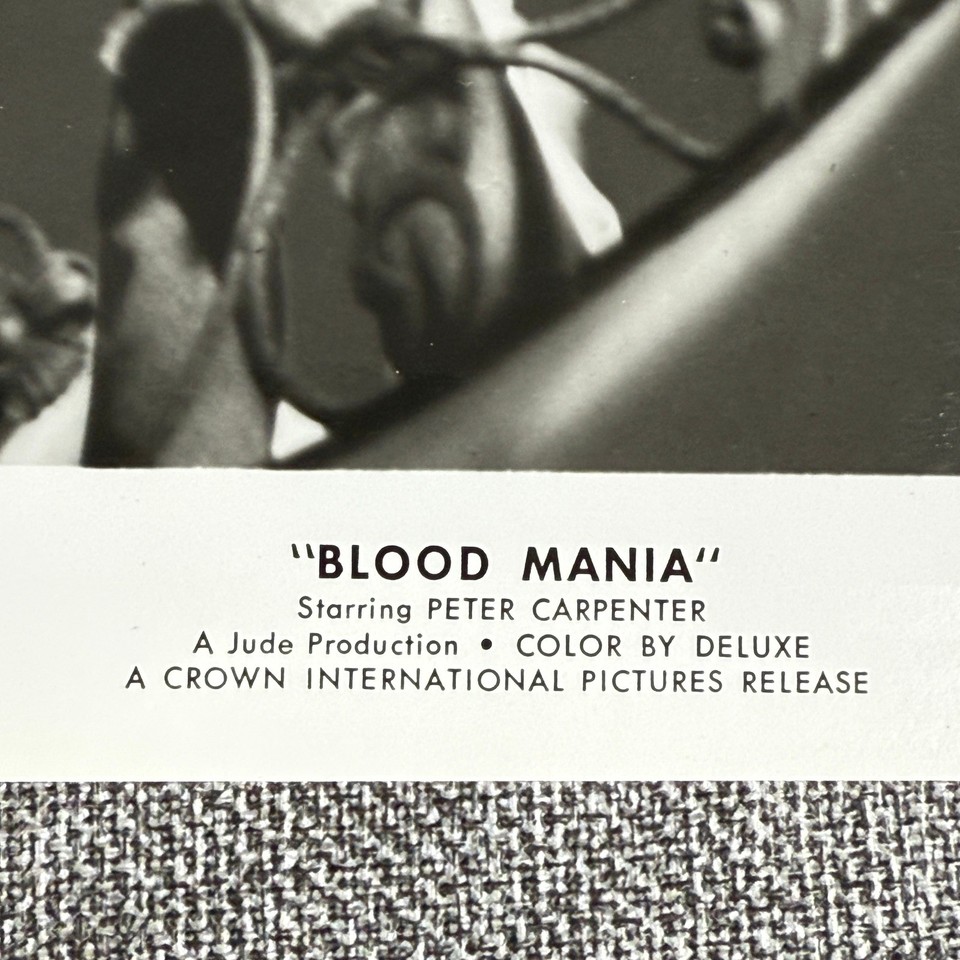 Blood Mania 1970 Horror Peter Carpenter Movie Stills b&w Pictures lot ...