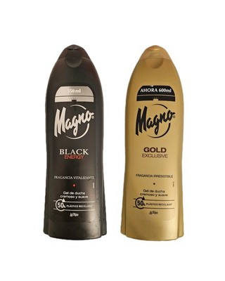 Magno Black Shower Gel 550 & Magno Gold Shower Gel 600 ml | eBay UK