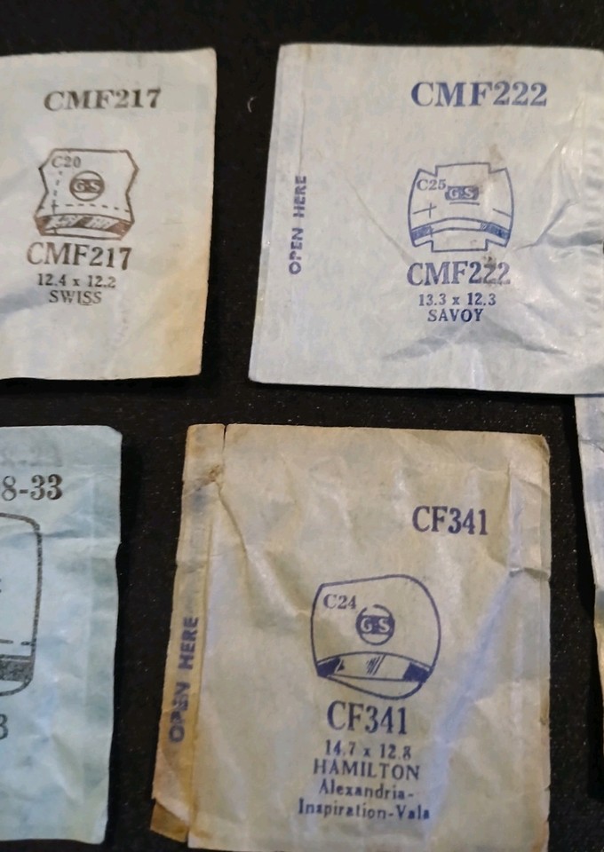 NOS Watch Crystals G&S Unique Shapes Watchmaker Repair Parts CMF, CMY ...