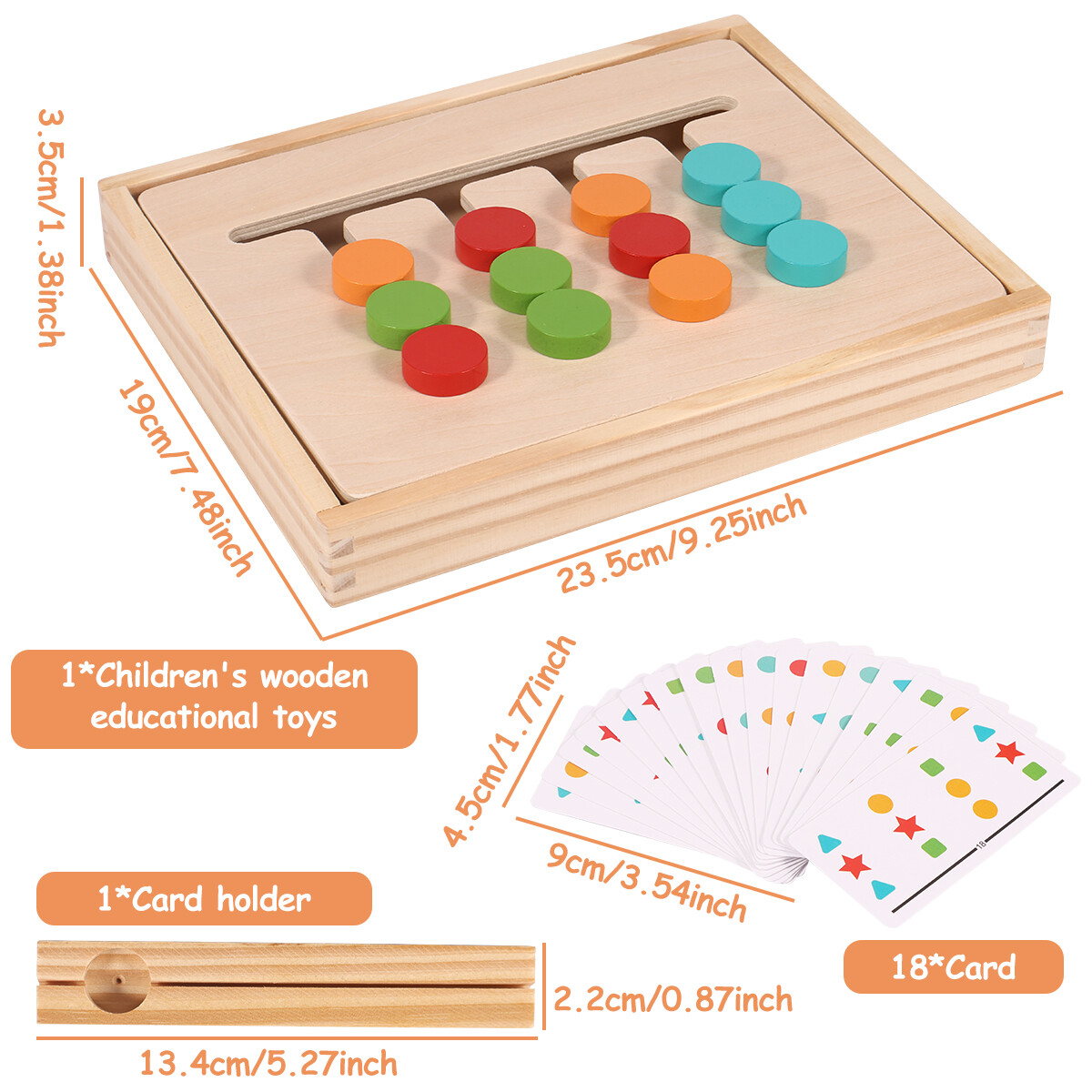 Color Matching Puzzle Toys Montessori Slide Color Matching Brain ...