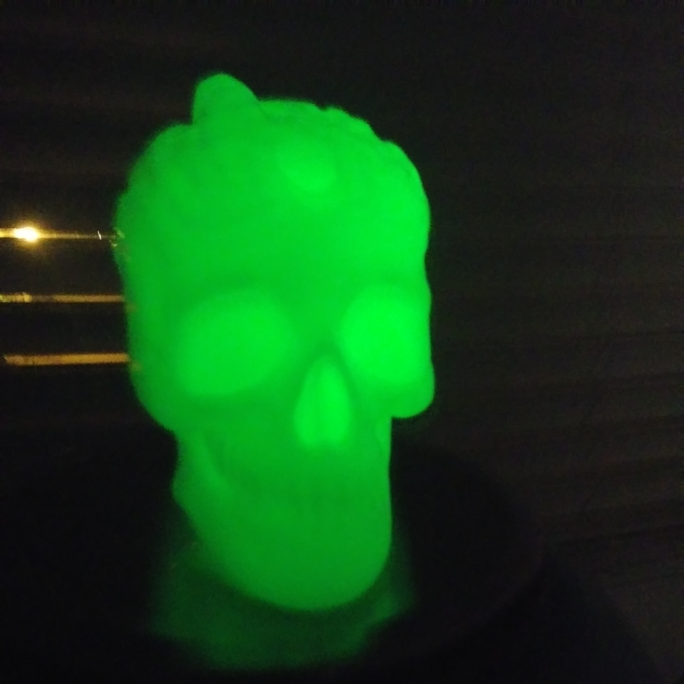 Skull Bong with Flames glow in the dark Water Pipe Bubbler | eBay