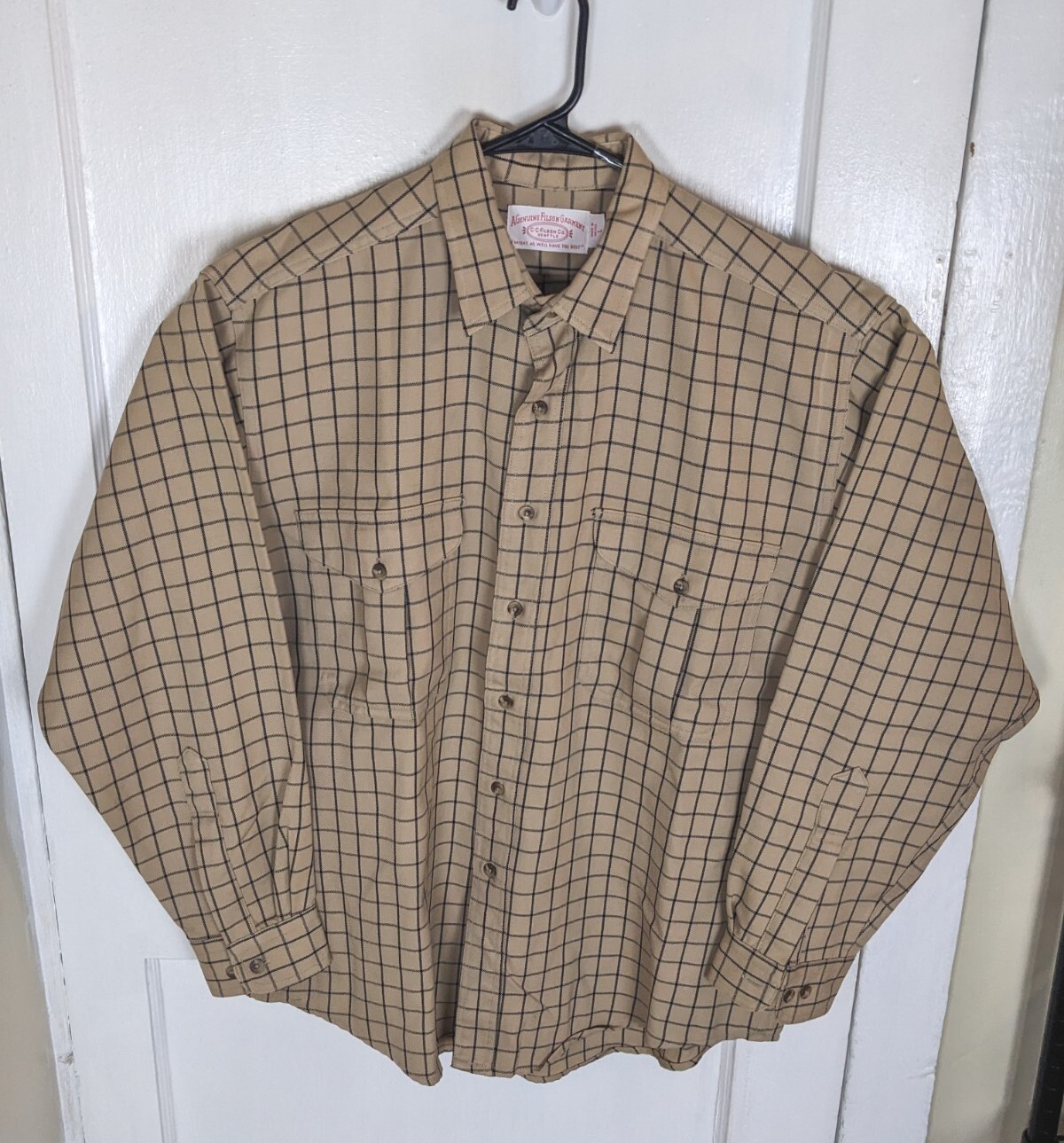 Filson Tattersall Plaid Pure Wool Shirt Flannel Men L… - Gem