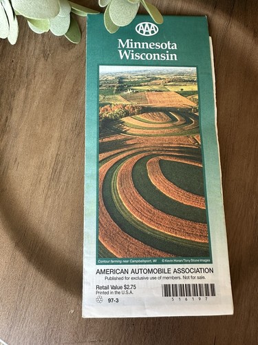 Vintage 1997 Wisconsin/Minnesota(partial) AAA Roadmap | eBay