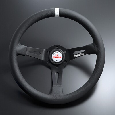 13'' Deep Dish Racing MOMO Steering Wheel Car Leather Steering Wheel | eBay