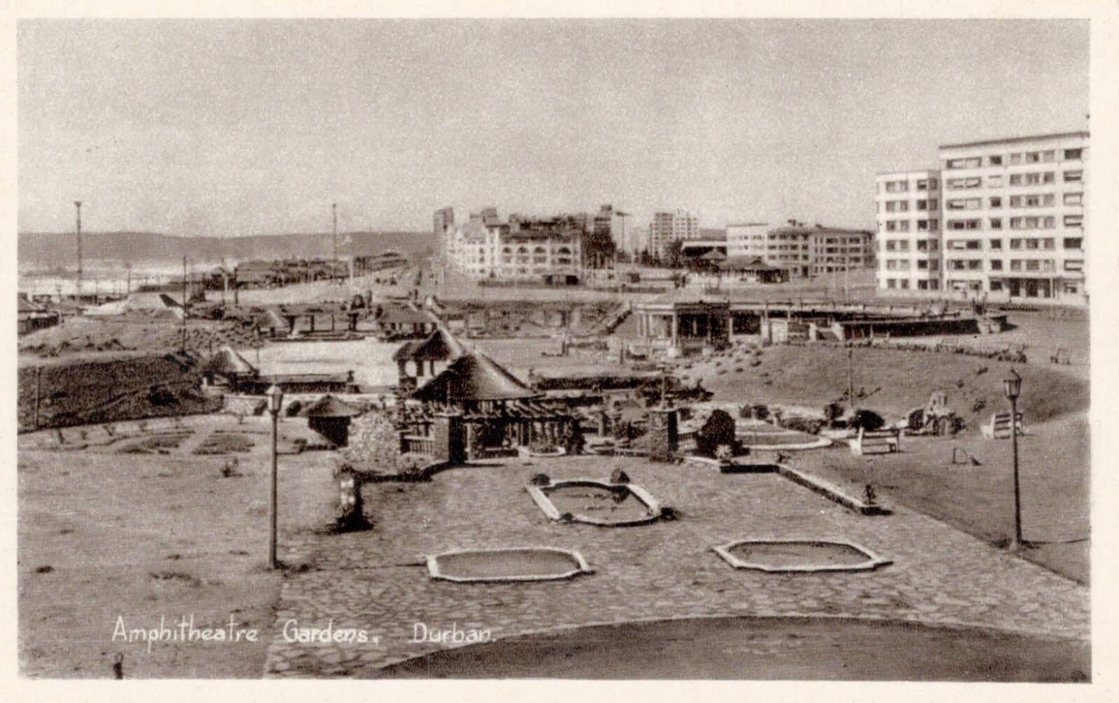 Vintage Postcard Amphitheater Gardens Durban SOUTH AFRICA | eBay