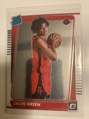 2021 Optic Basketball Rated Rookie Jalen Green Rookie Card #159 Houston ...