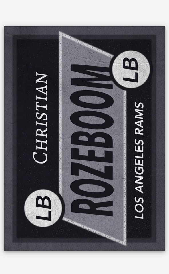 Christian Rozeboom Los Angeles Rams ACEO Football Card! Linebacker | eBay