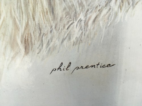 Large Vintage print on board polar bear by Phil prentice Lot BRE140618C ...