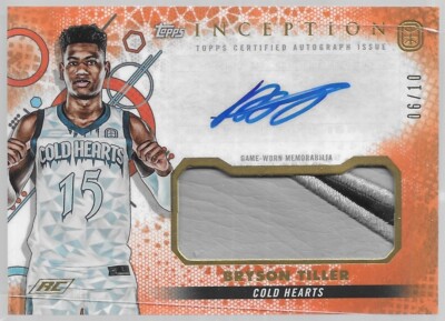2022 Topps Inception OTE Bryson Tiller Orange Relic Autograph /10 City ...