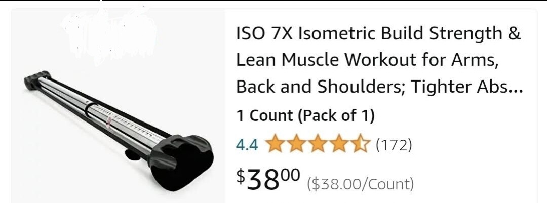 Ontel ISO 7X Isometric Workout Bar - Silver for sale online | eBay
