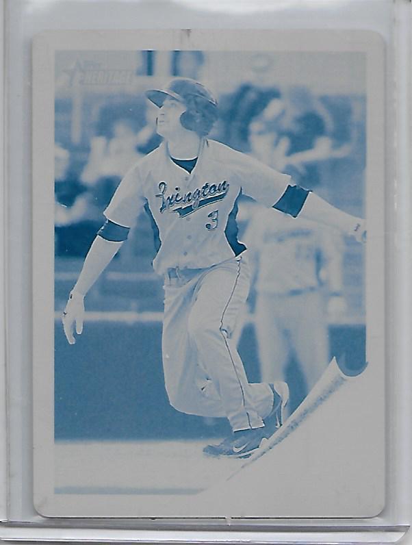 2011 Topps Heritage Minor League JIO MIER 1/1 cyan plate Lexington ...