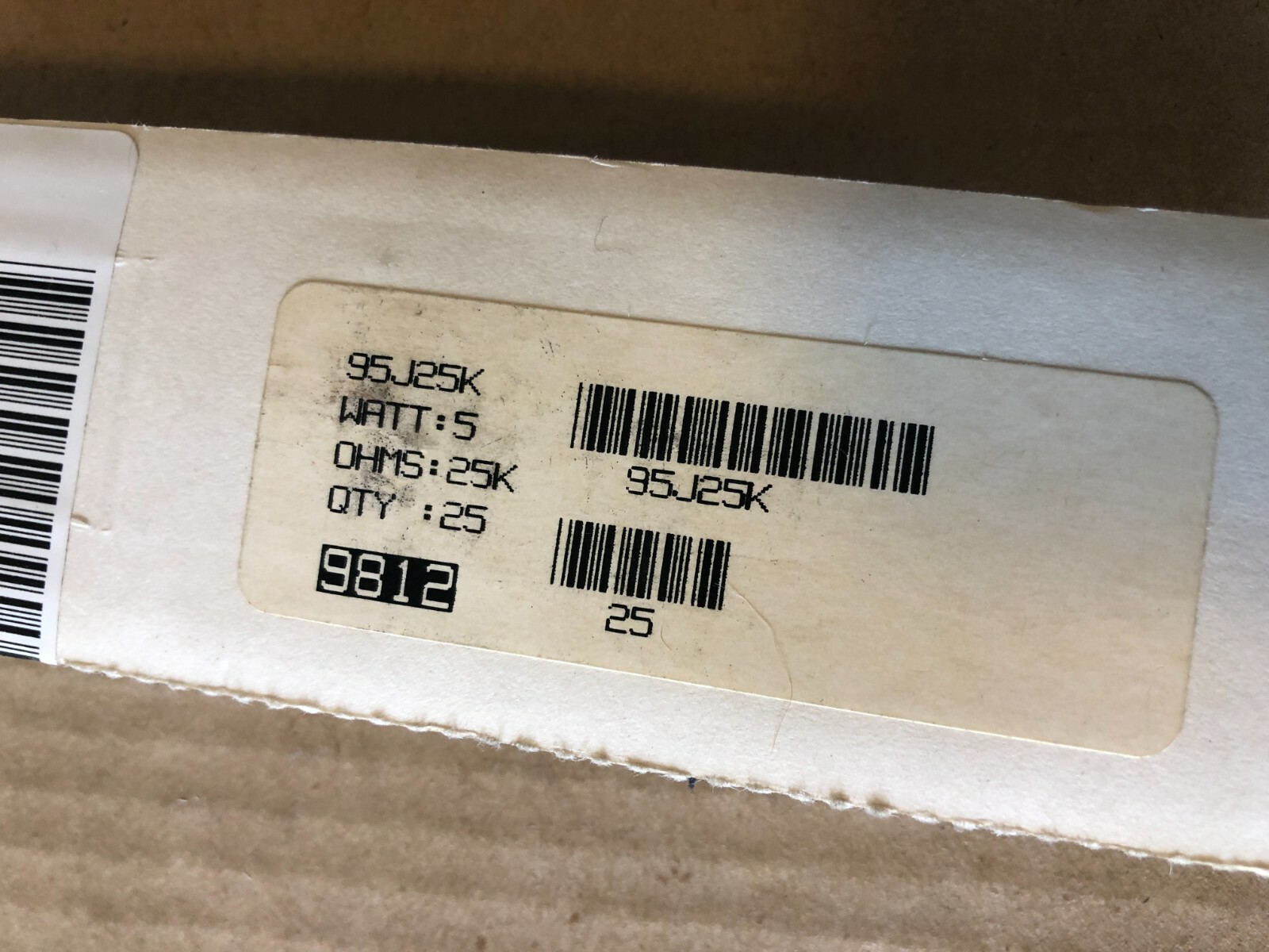 Ohmite, Resistor, 5W, 25K Ohms, 95J25K | eBay