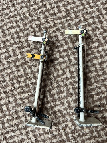 2 X Vintage Crescent Diecast Model Train Signals | eBay
