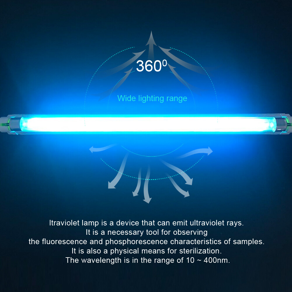6W/8W Lamp Germ icidal T5 Ster ilizer U VC O z one Tu be 220V UV Lights ...