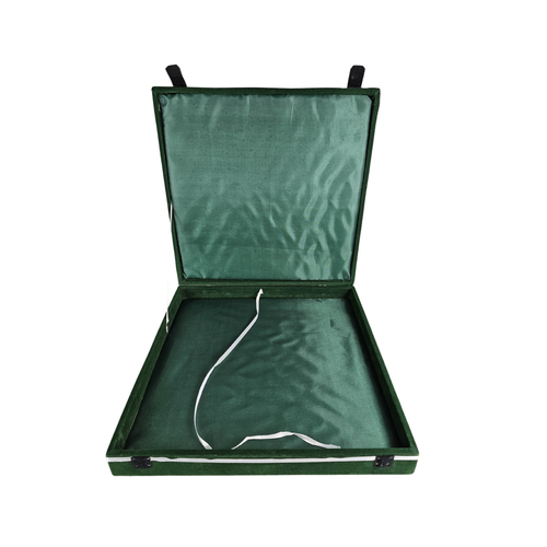 Green Velvet storage box for chess board, personal items. keepsake box ...