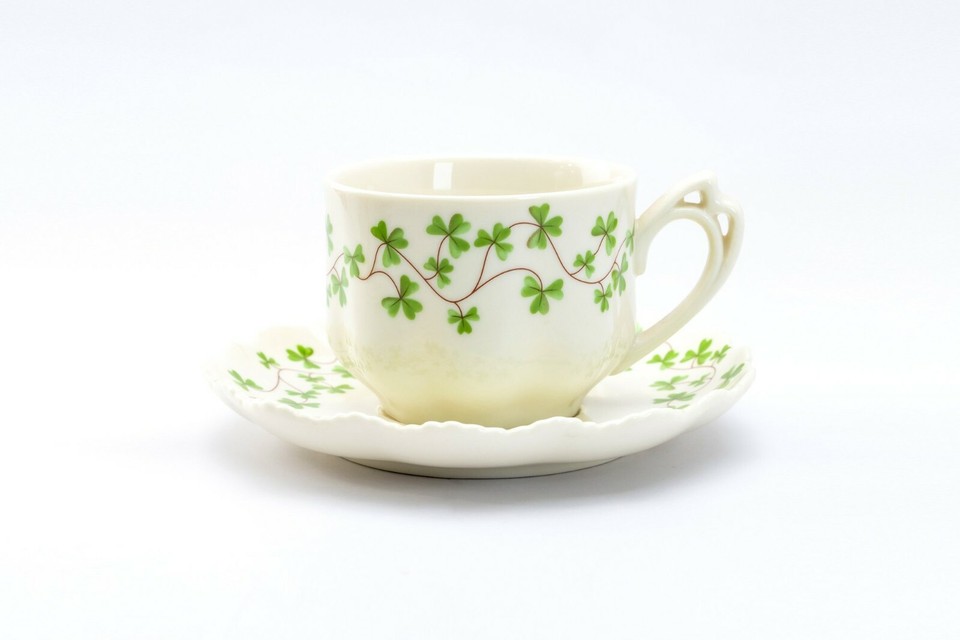Grace Teaware Shamrock Fine Porcelain Tea Cup and Saucer | eBay