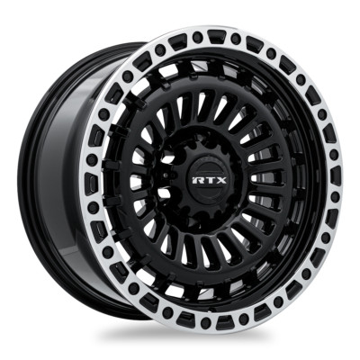 17 inch 17x9 RTX Moab Gloss Black Machined Lip wheel rim 6x5.5 6x139.7 ...
