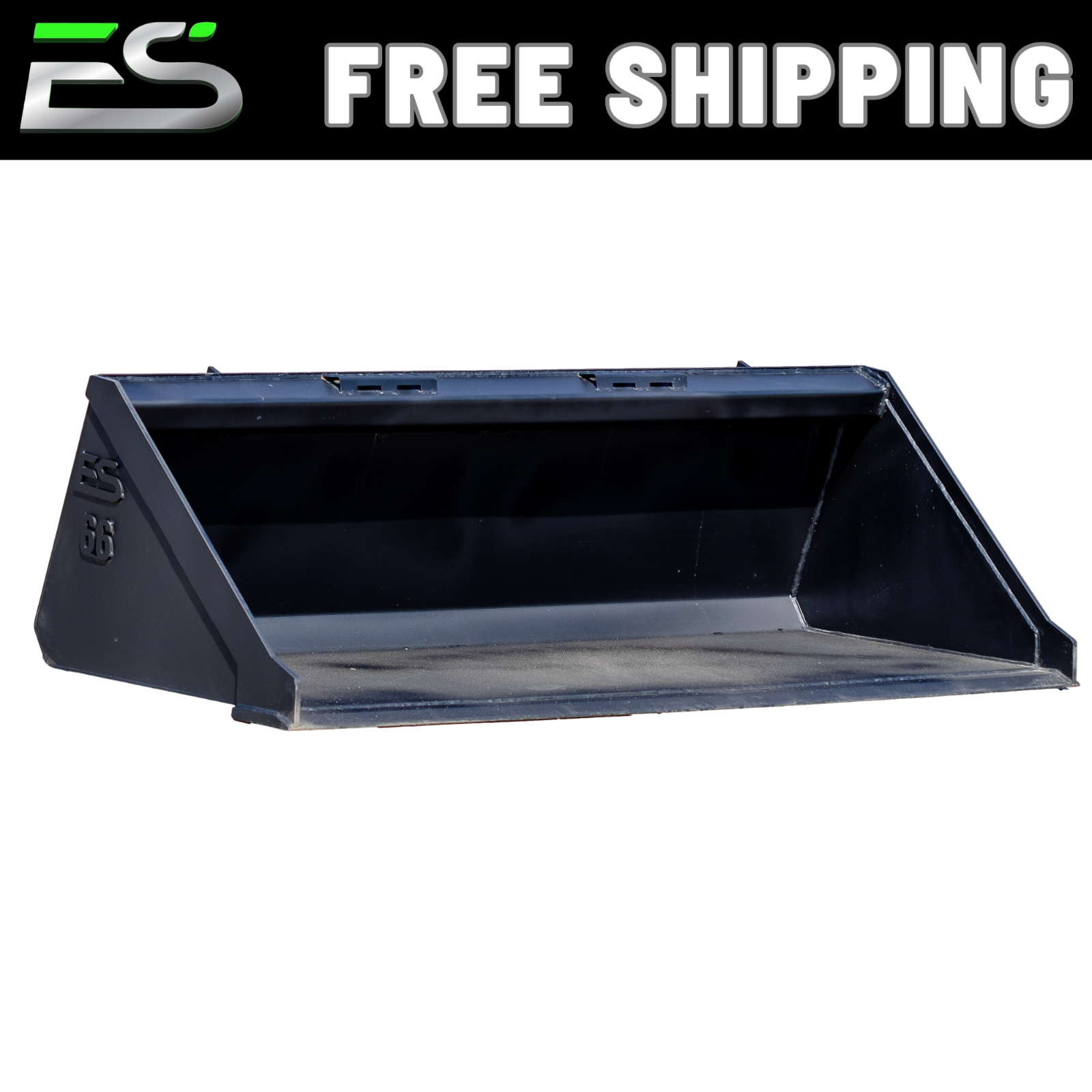 66" SMOOTH BUCKET LOW PROFILE SKID STEER QUICK ATTACH- FREE SHIPPING ...