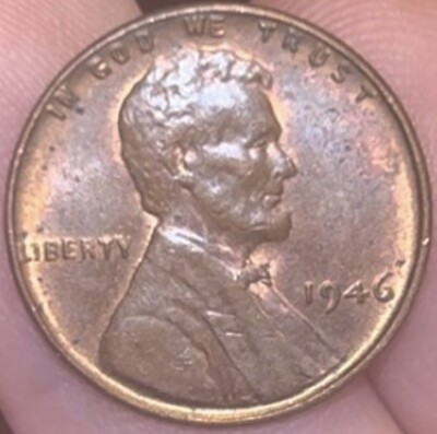 1946 wheat penny no mint mark Extremely Rare Error on the rim "L" in ...