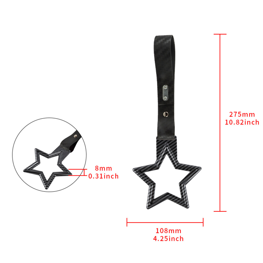 New JDM STAR TSURIKAWA Carbon Ring Car Subway Bus Handle Strap PVC ...