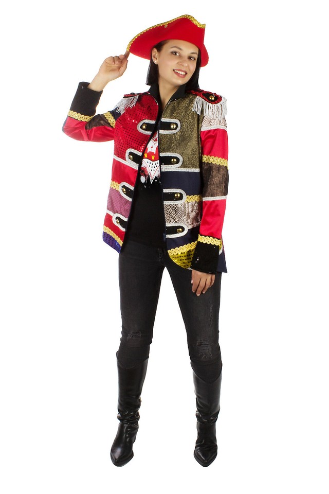 Fancy Dress Costume Women's Jacket Patchwork Uniform Carnival Frock ...