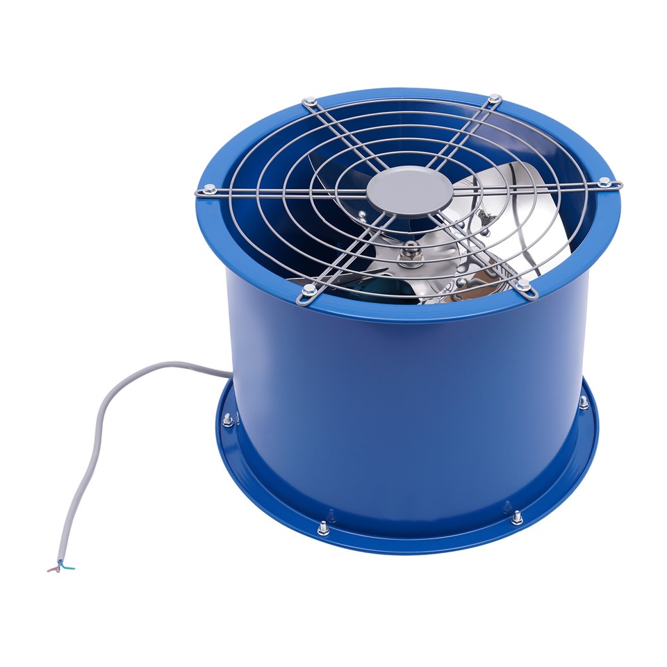 16" Cylinder Pipe Fan Stainless Steel Blades Exhaust Air Blower Fan ...