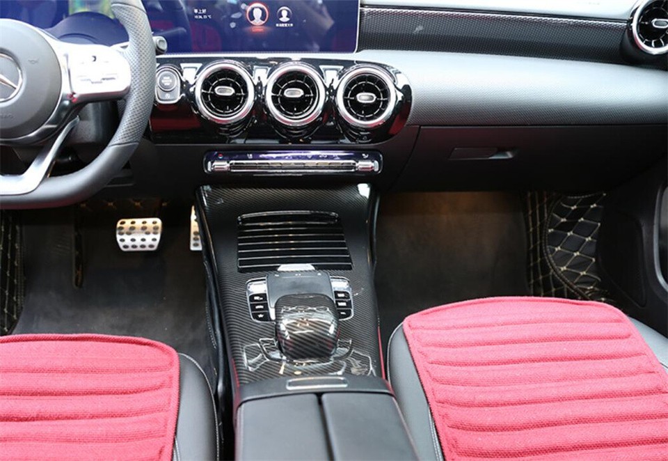 Center Console Gear Shift Panel Trim For Benz A Class W177 2019+ Carbon ...