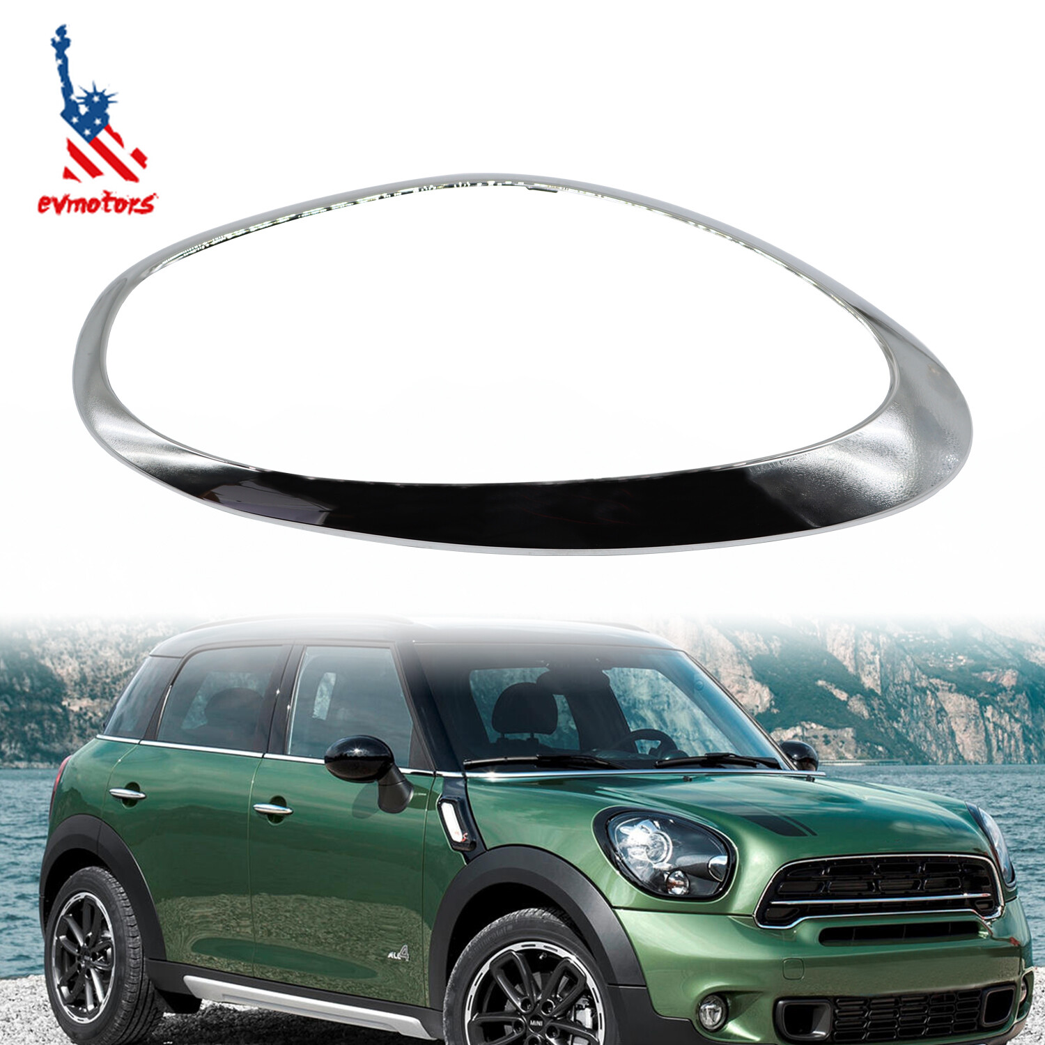 Headlight Lamp Bezel Trim Right Side Chrome Fit For Mini Cooper ...